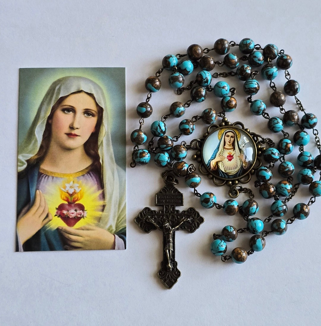 Immaculate Heart of Mary Rosary - Etsy