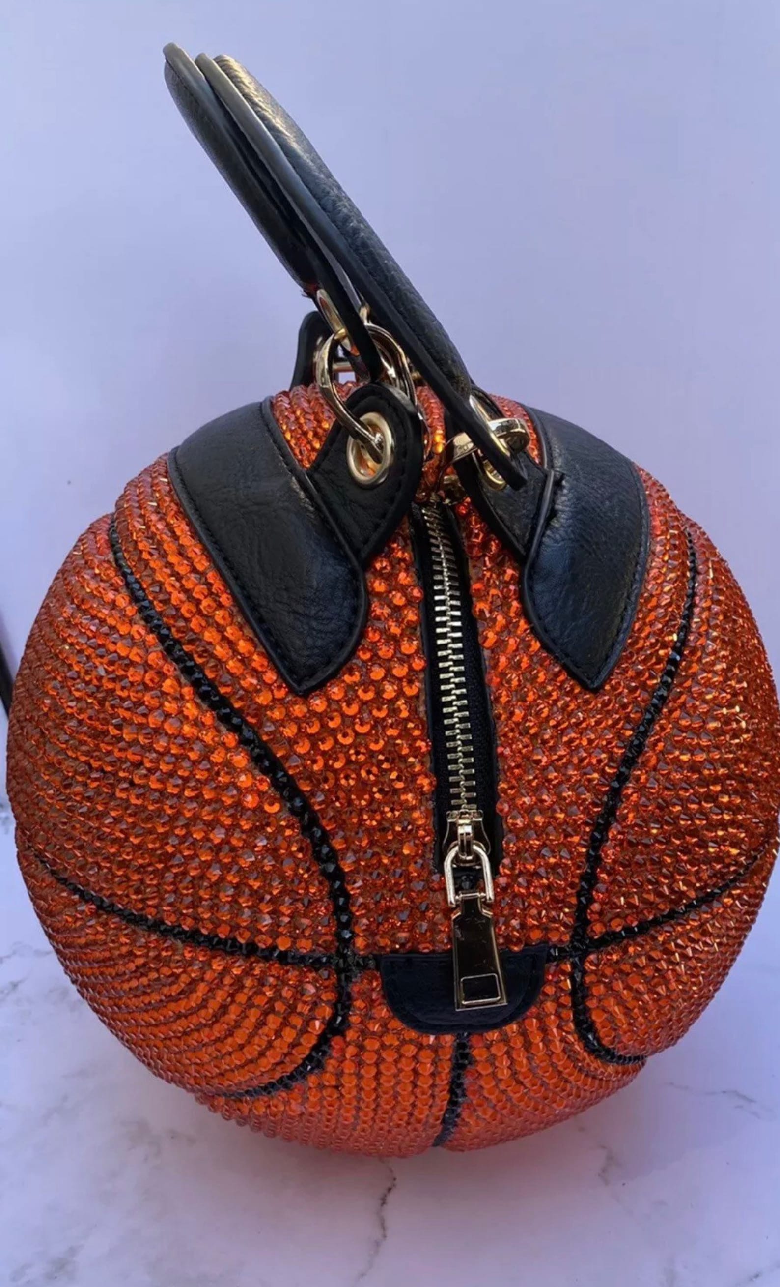 Bedazzled Crystal Basketball Handbag Purse - Etsy