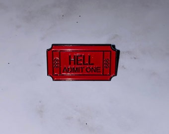 Ticket to Hell Pin - Etsy
