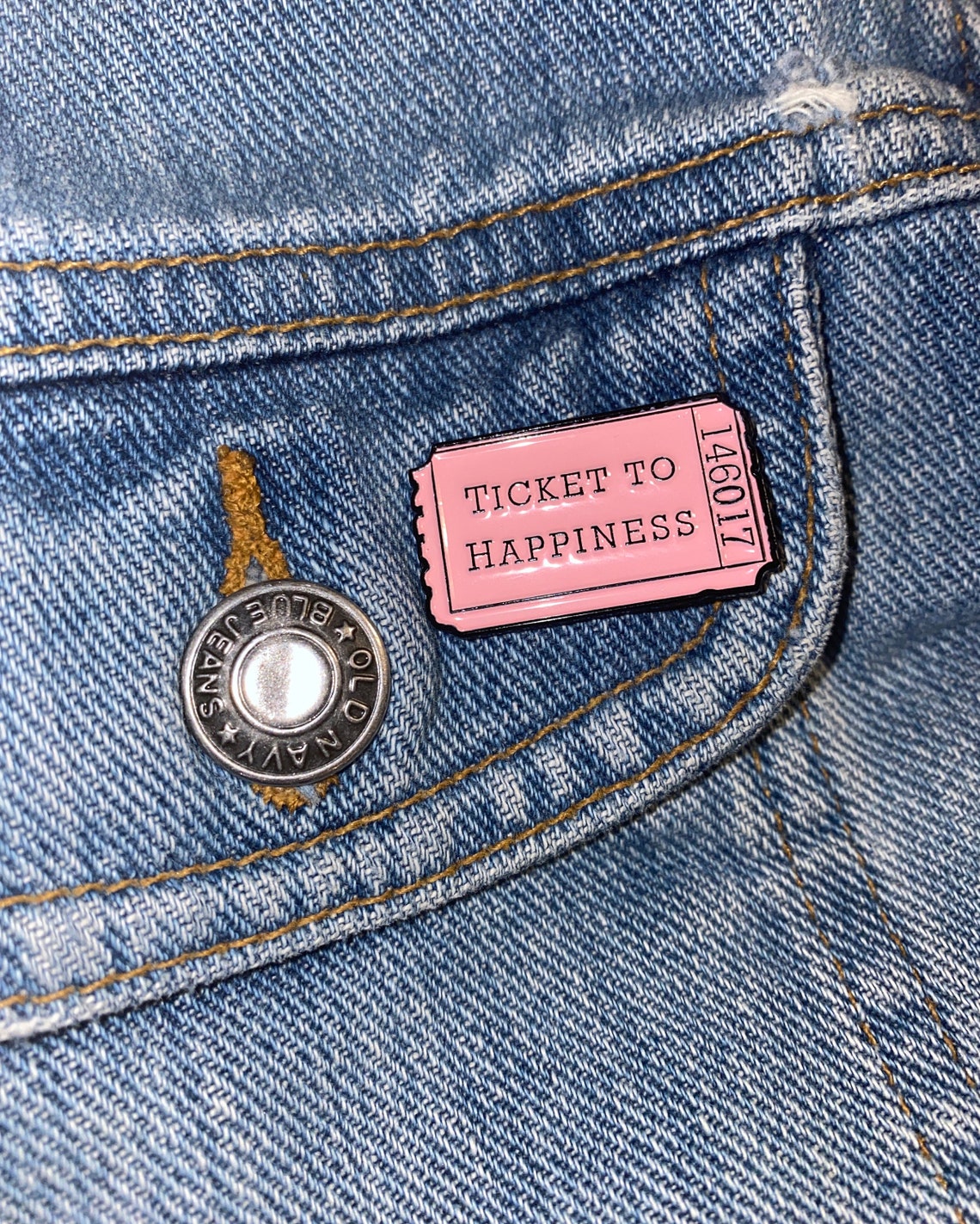 Ticket to Happiness Pin - Etsy