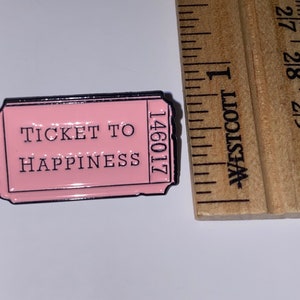 Ticket to Happiness Pin - Etsy