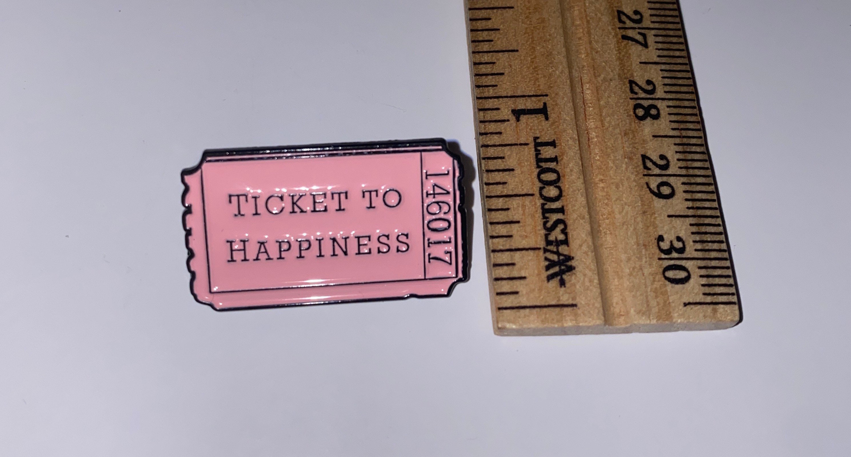 Ticket to Happiness Pin - Etsy