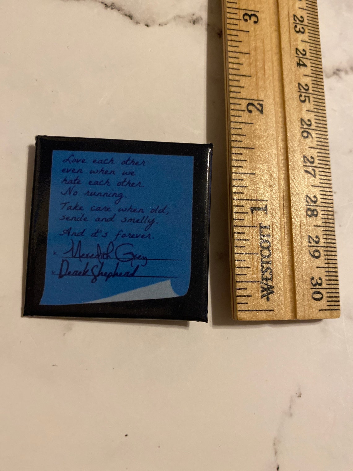 Greys Anatomy Blue Post It Pin - Etsy