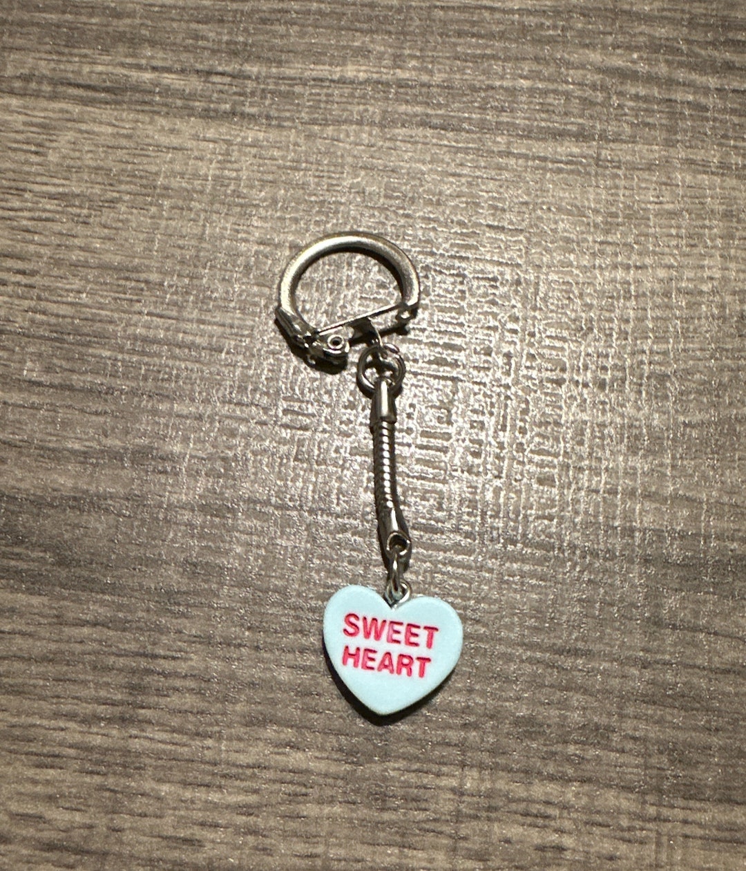 Valentines Heart Sweetheart Style Keychain - Etsy