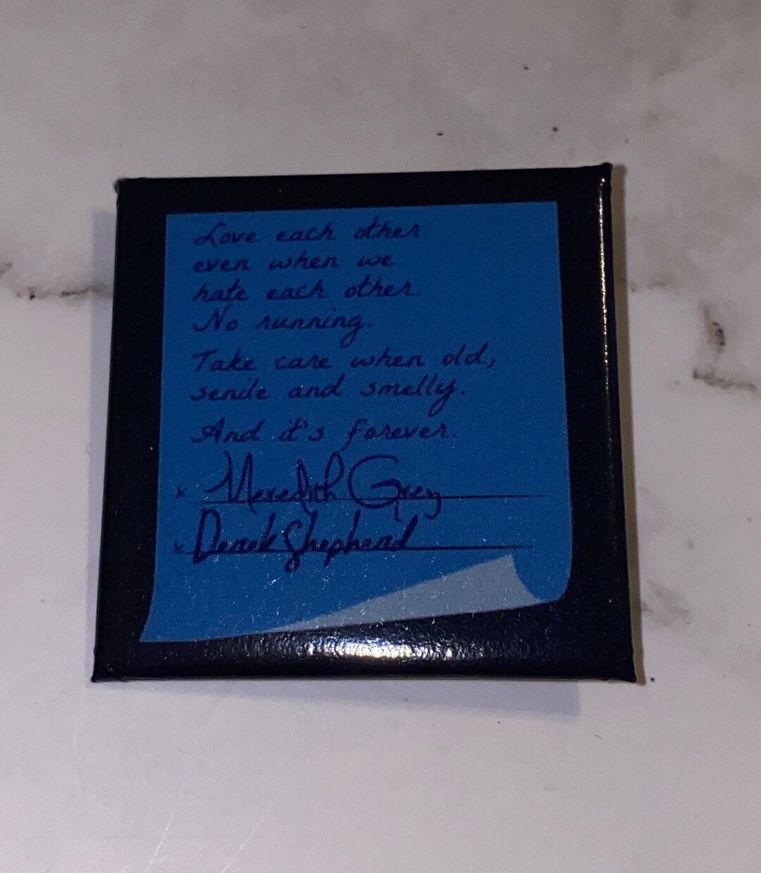 Greys Anatomy Blue Post It Pin - Etsy