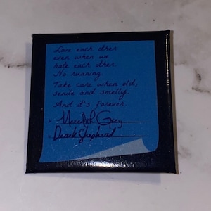 Greys Anatomy Blue Post It Pin - Etsy