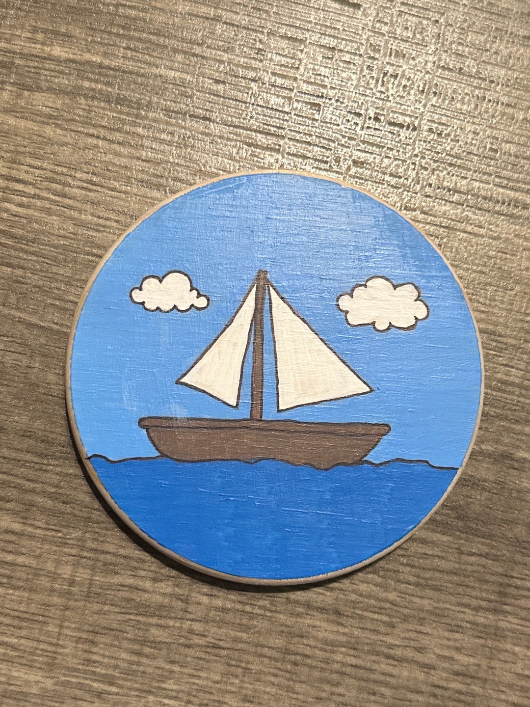 The Simpsons Wall Hanging Boat Picture Hand-painted Coaster - Etsy