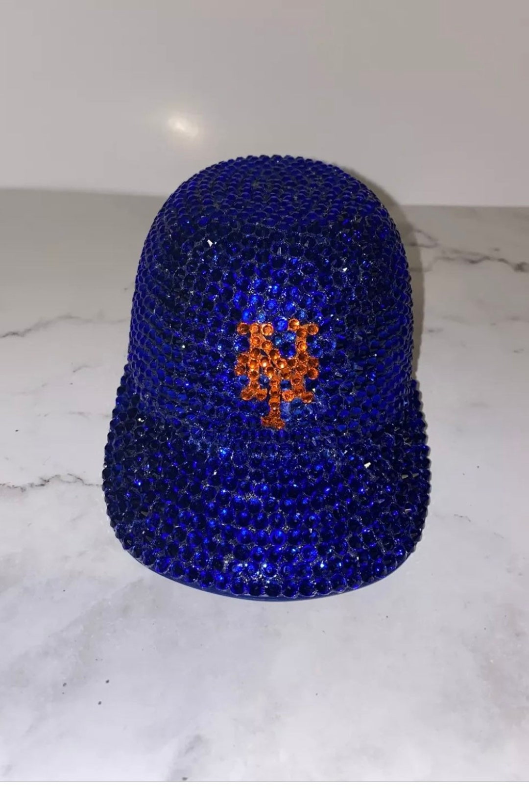 New York Mets Mini Bedazzled Crystal MLB Batting Helmet - Etsy