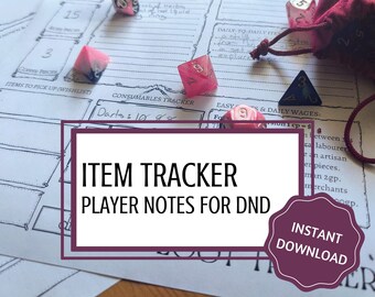 Dnd Items Tracker - Etsy