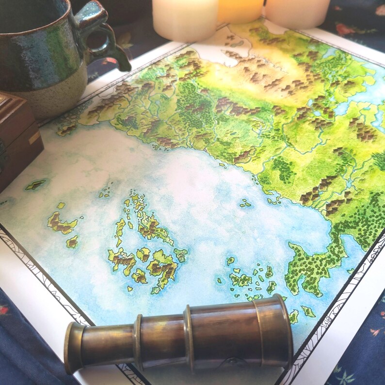 Map of the Sword Coast in Faerûn | Dnd Map | GM Tools - Etsy Australia