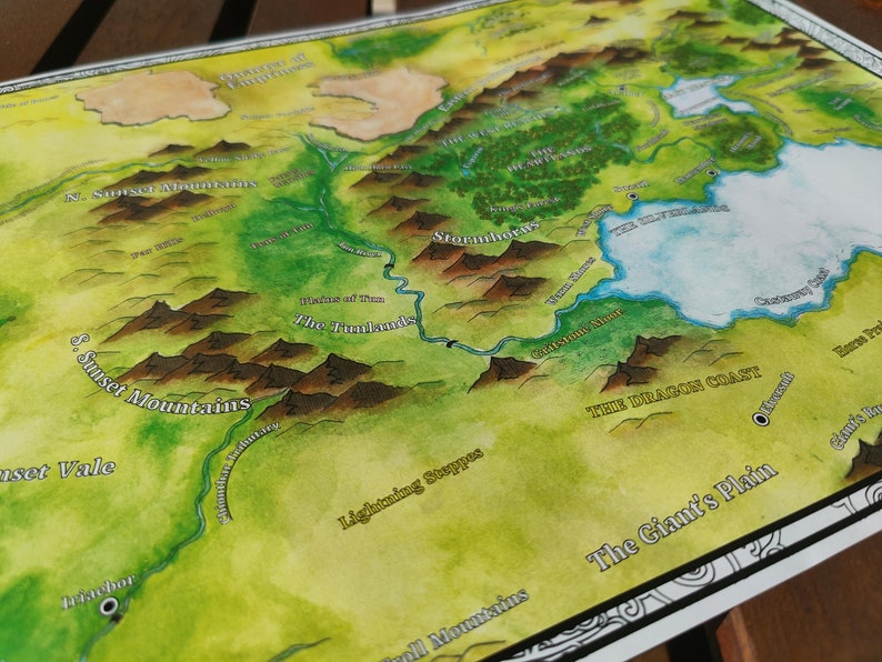 Map of Cormyr forgotten Realms Setting Dnd Map GM Tools Faerûn - Etsy ...