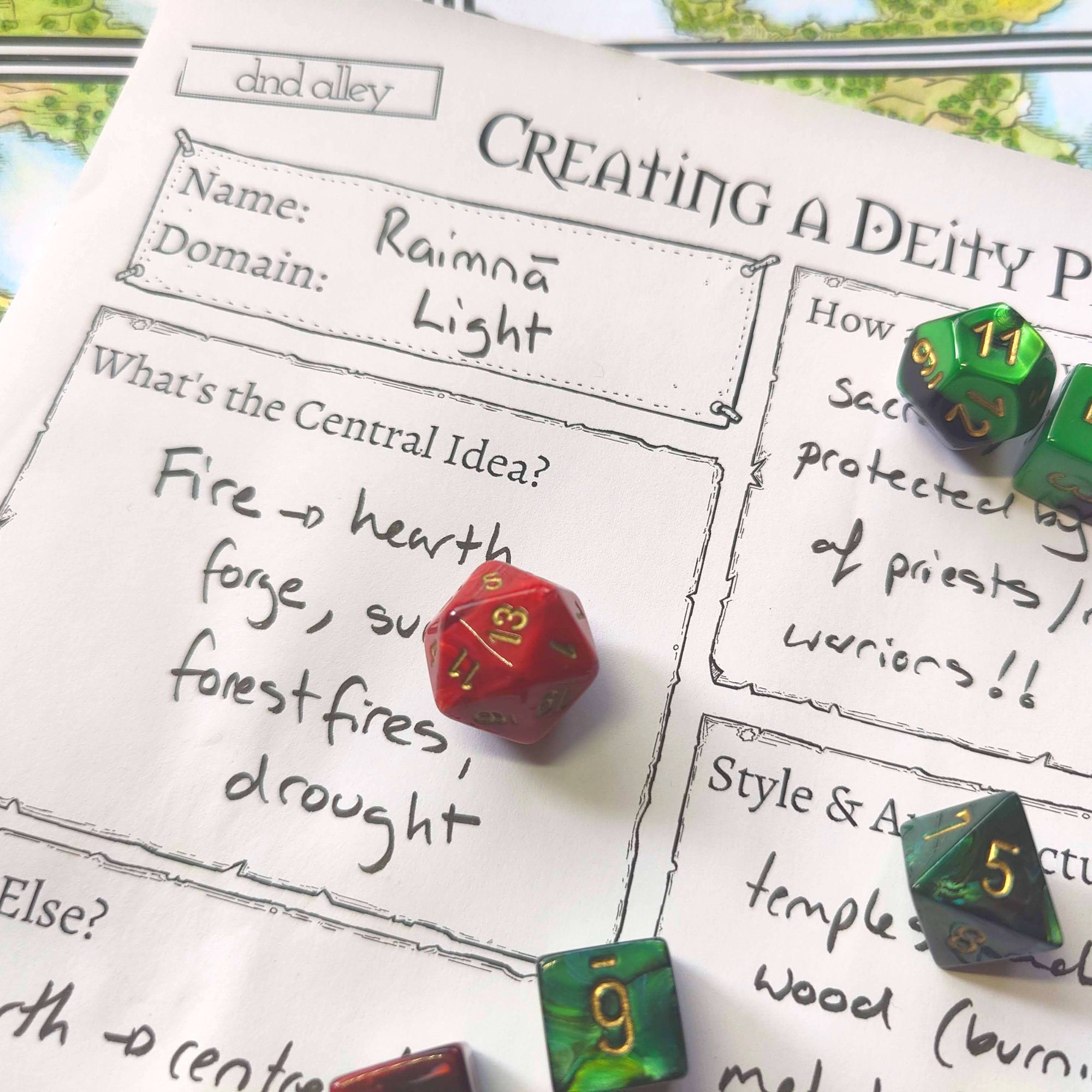 Fantasy Deity Planner Dnd Writing or Other Rpgs With - Etsy Canada