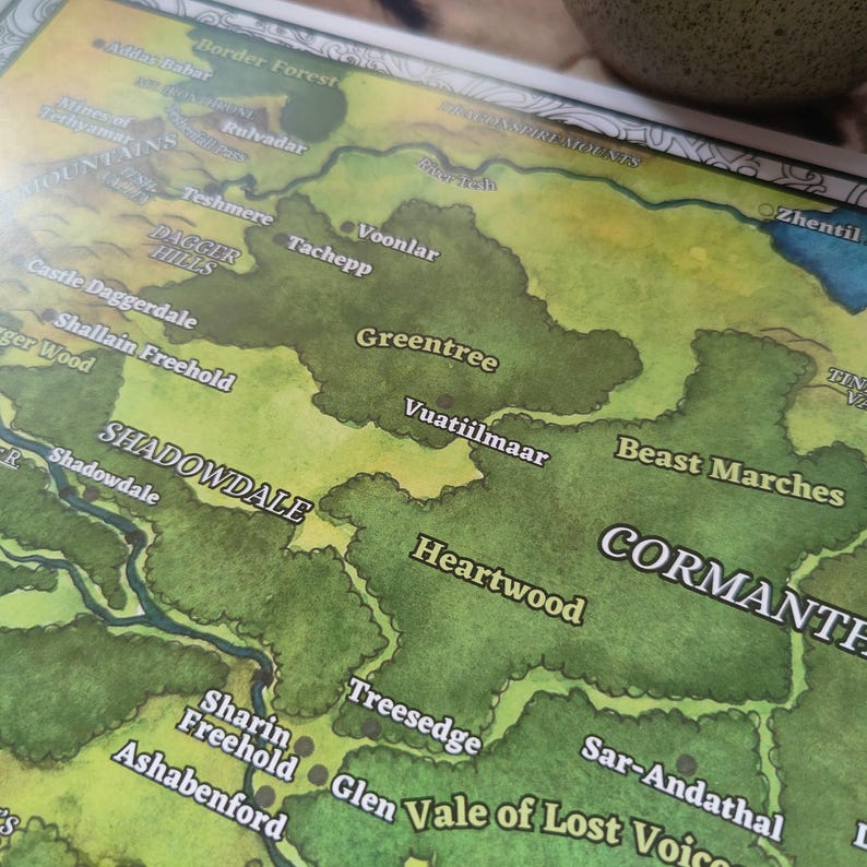 Map of Cormanthor (forgotten Realms Setting) | Dnd Map | GM Tools ...
