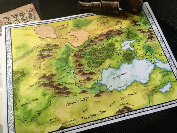 Map of Cormyr forgotten Realms Setting Dnd Map GM Tools | Etsy Australia