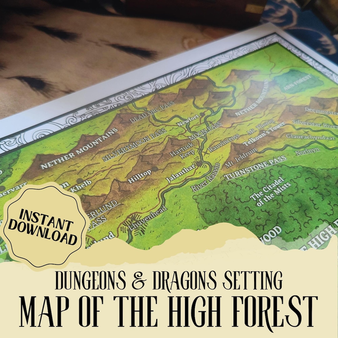 Map of High Forest (forgotten Realms Setting) | Dnd Map | GM Tools ...