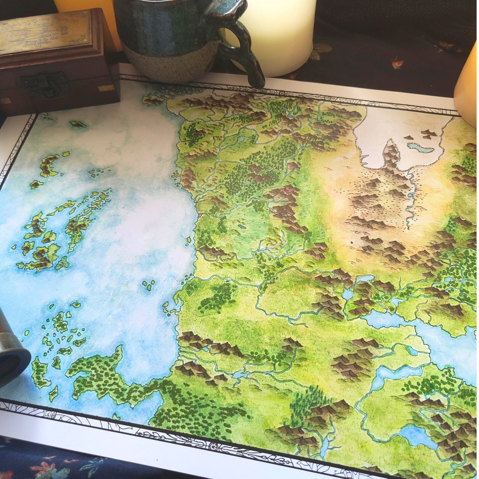 Map of the Sword Coast in Faerûn | Dnd Map | GM Tools - Etsy Finland