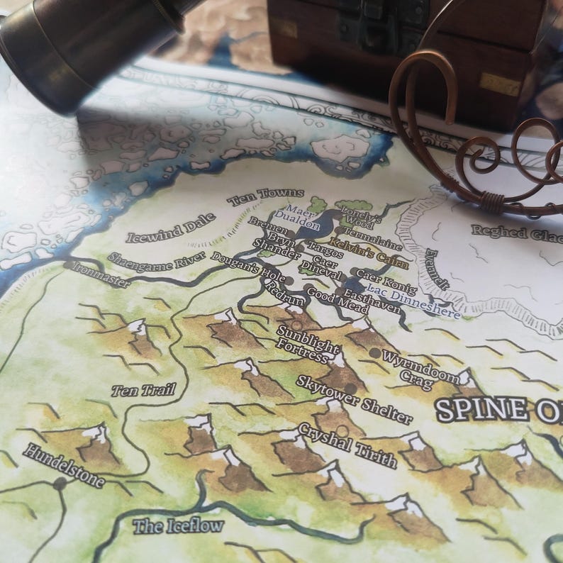 Map of Icewind Dale & Beyond | Dnd Map | GM Tools - Etsy Canada