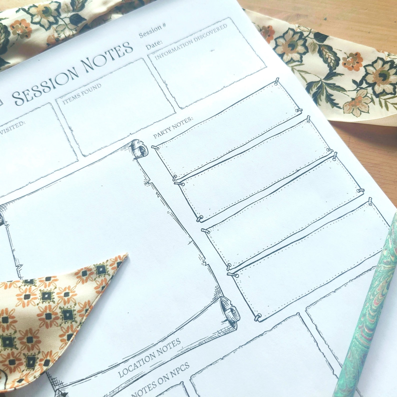 Dnd Session Notes | Perfect for Session Summaries! | Adventure Theme - Etsy