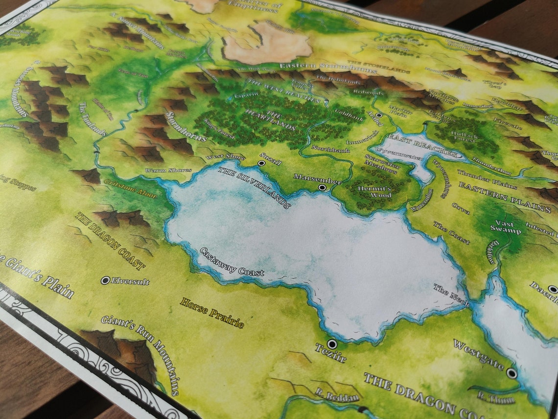 Map of Cormyr forgotten Realms Setting Dnd Map GM Tools Faerûn - Etsy ...