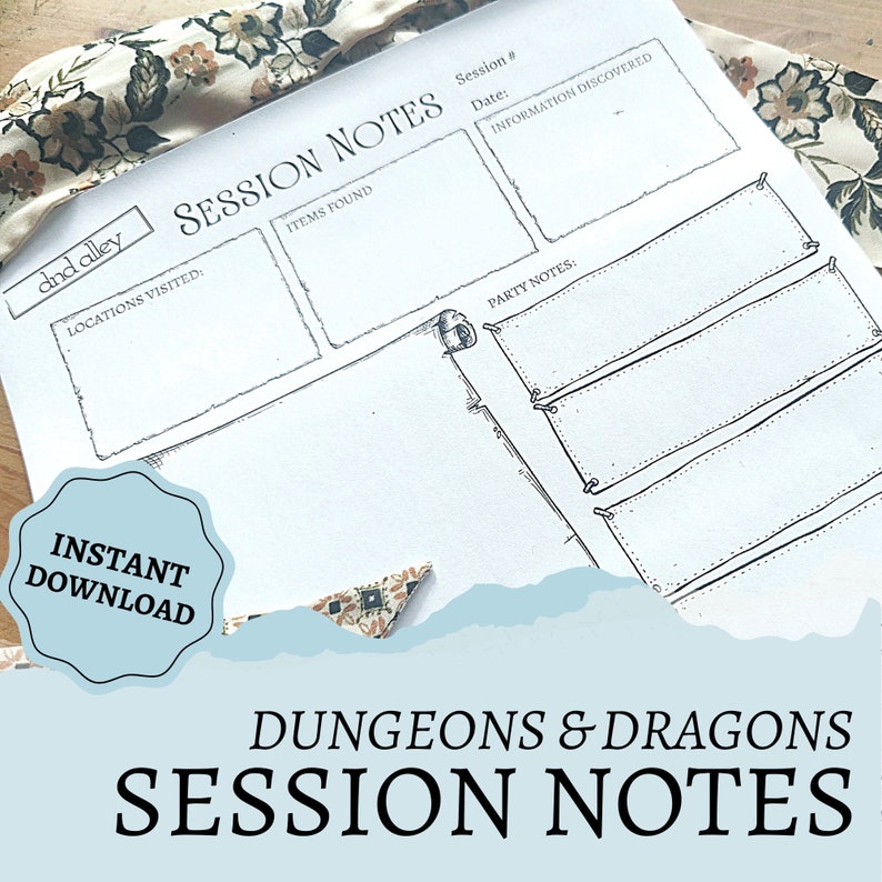 Dnd Session Notes Perfect for Session Summaries Adventure - Etsy Australia