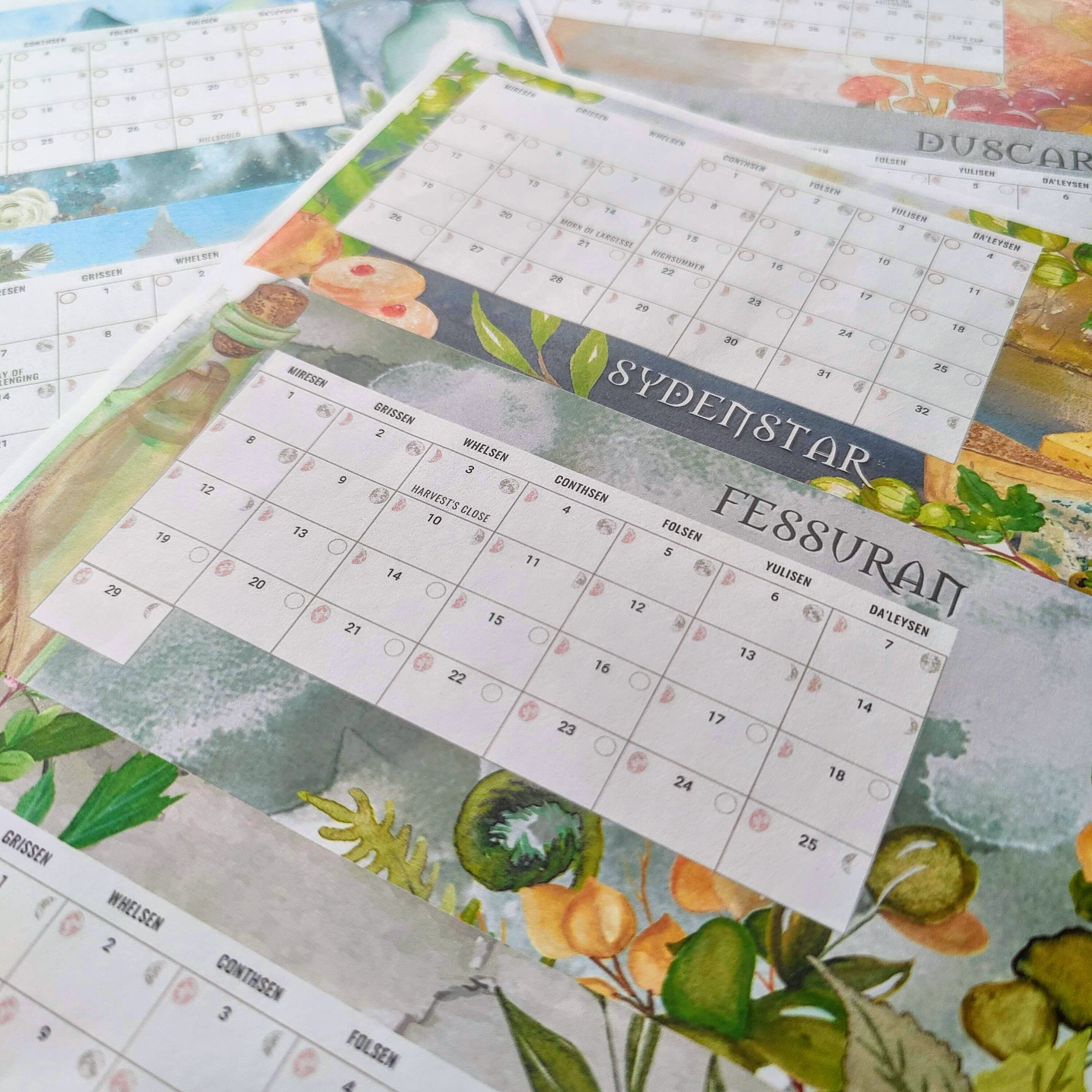 Dnd Calendar for Exandria (inspired by Critical Role) | Faerun's ...