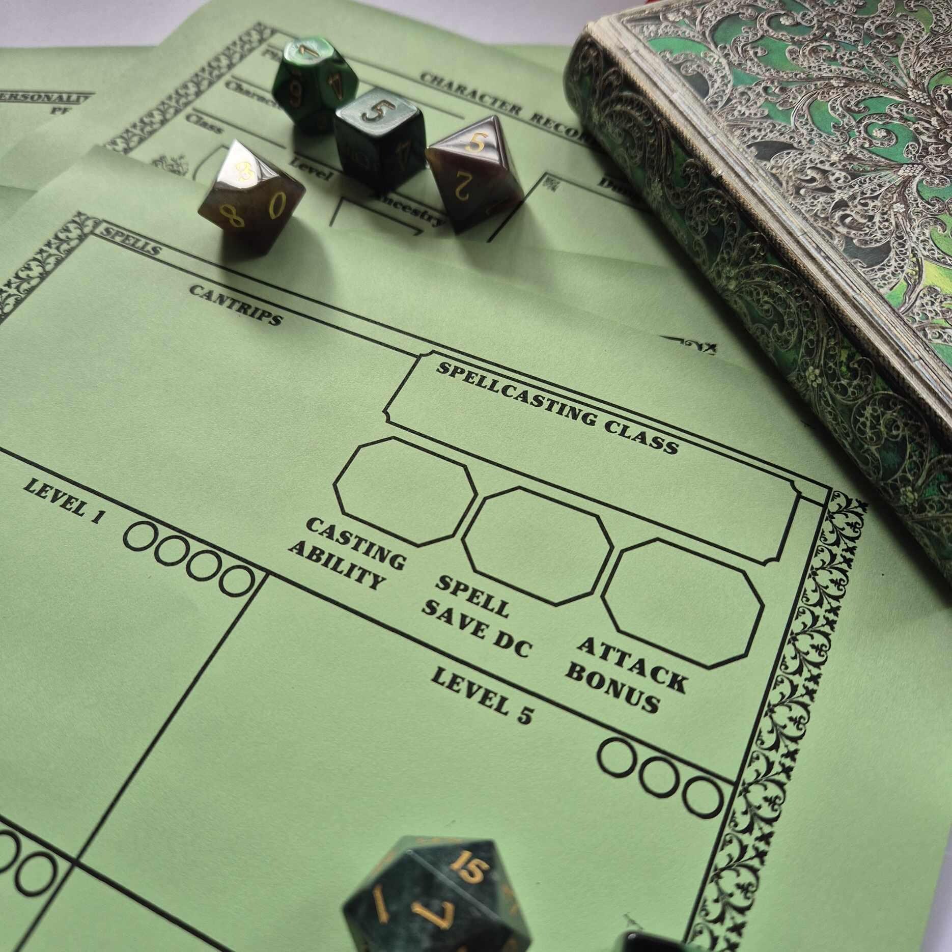 Vintage Dnd Character Sheet | Inspired by the Original Dungeons and ...