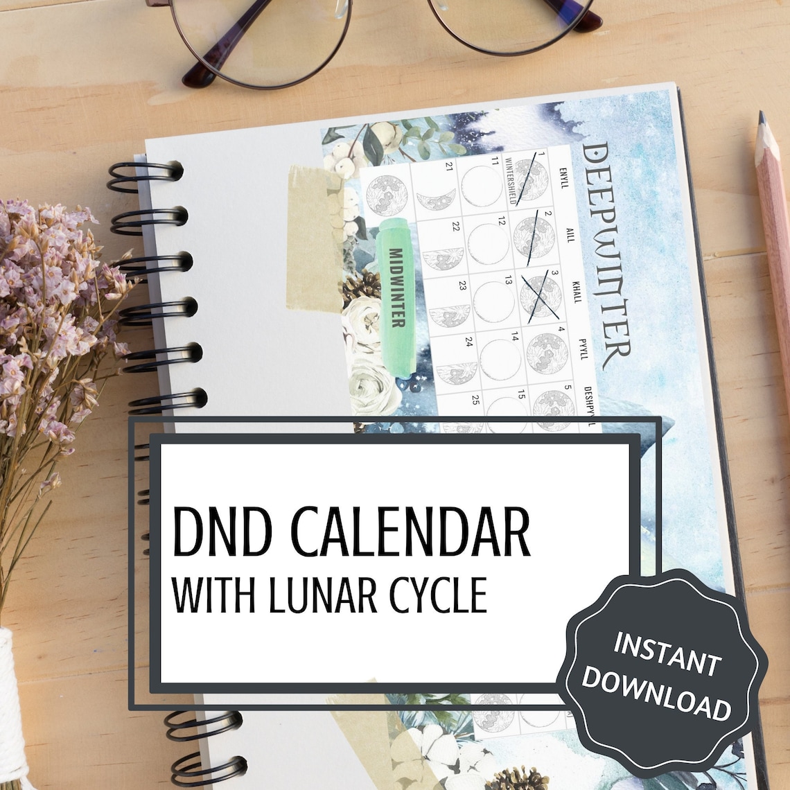 Dnd Calendar for Faerun forgotten Realms Toril Sword Coast - Etsy