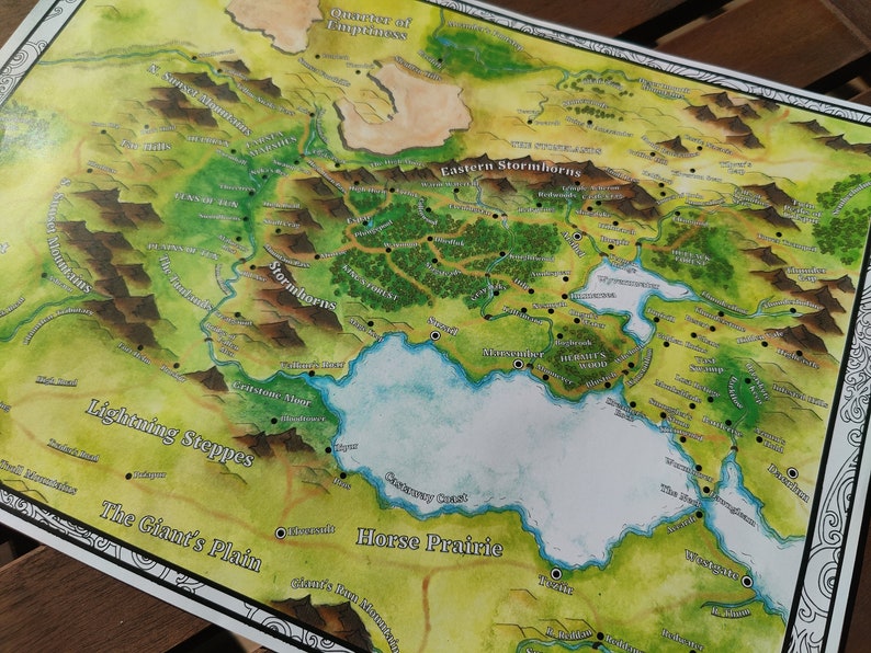 Map of Cormyr forgotten Realms Setting Dnd Map GM Tools Faerûn - Etsy ...