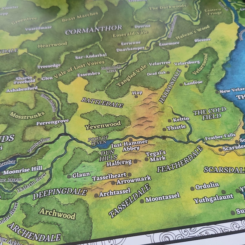 Map of Cormanthor (forgotten Realms Setting) | Dnd Map | GM Tools ...