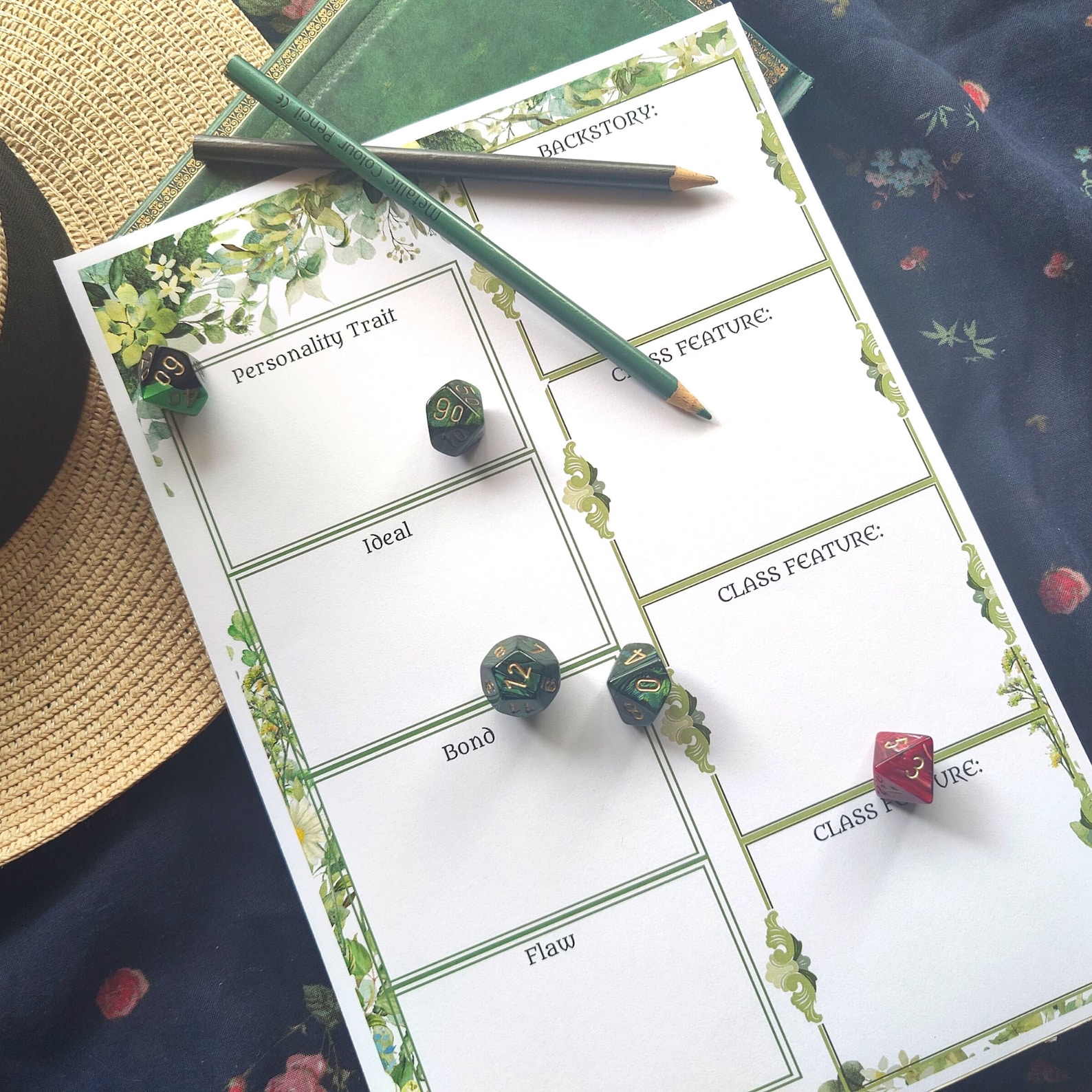 Cottagecore Dnd Character Sheet | Floral Dungeons and Dragons (digital ...