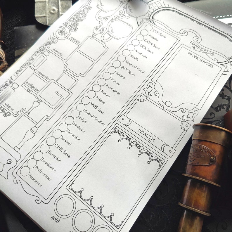 Dnd Character Sheet & Notes Bundle Pack | Magic Academy Theme | Dnd ...