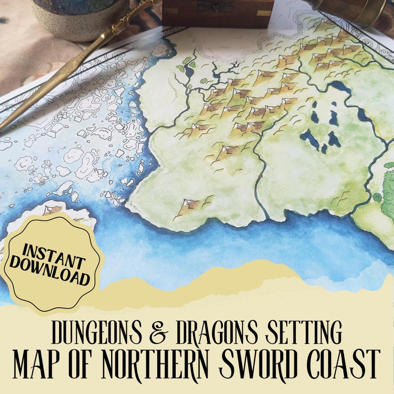 Map of Northern Faerûn (forgotten Realms Setting) | Dnd Map | GM Tools ...