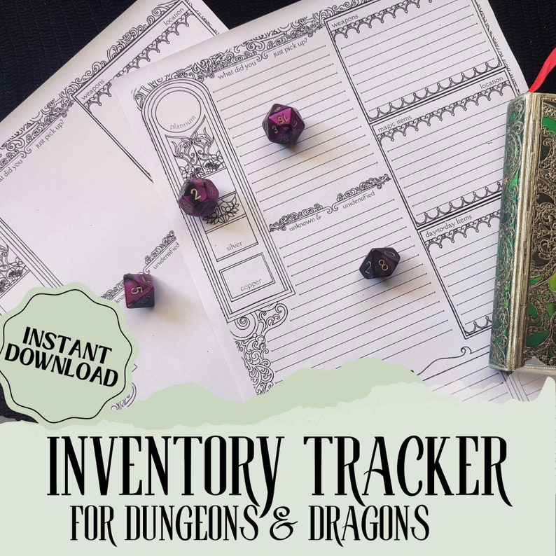 Dnd Loot Tracker | Dark Academia Theme | Campaign Notes | Inventory ...