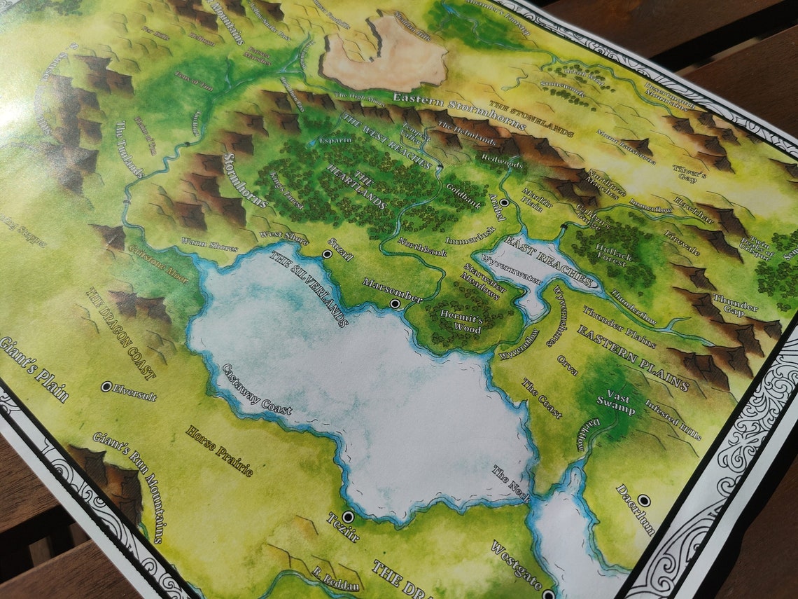 Map of Cormyr forgotten Realms Setting Dnd Map GM Tools Faerûn - Etsy ...