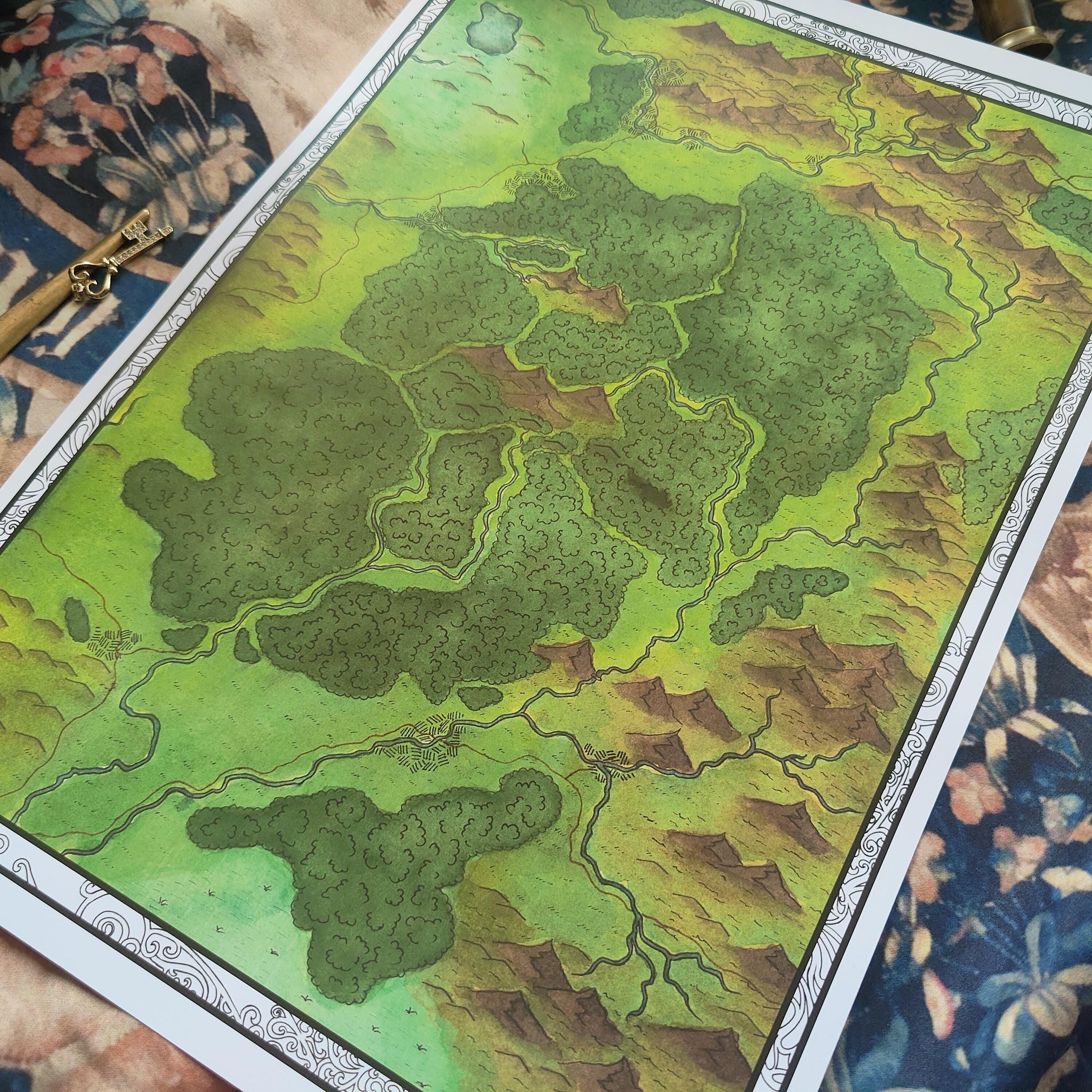 Map of High Forest (forgotten Realms Setting) | Dnd Map | GM Tools ...