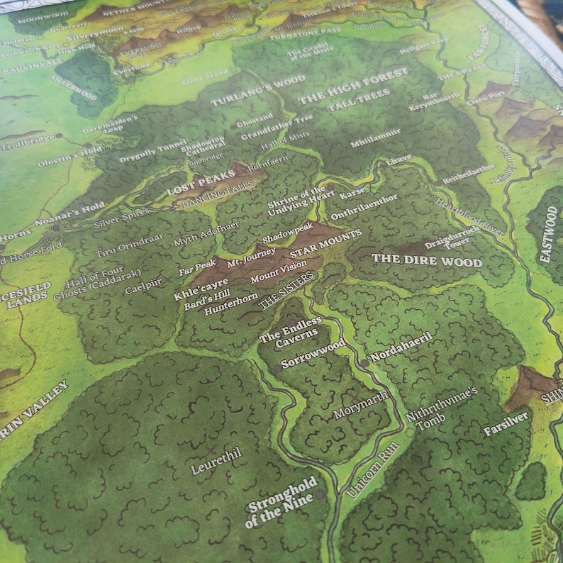 Map of High Forest (forgotten Realms Setting) | Dnd Map | GM Tools ...