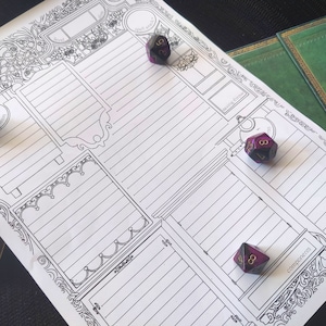 Dnd Character Sheet & Notes Bundle Pack | Magic Academy Theme | Dnd ...