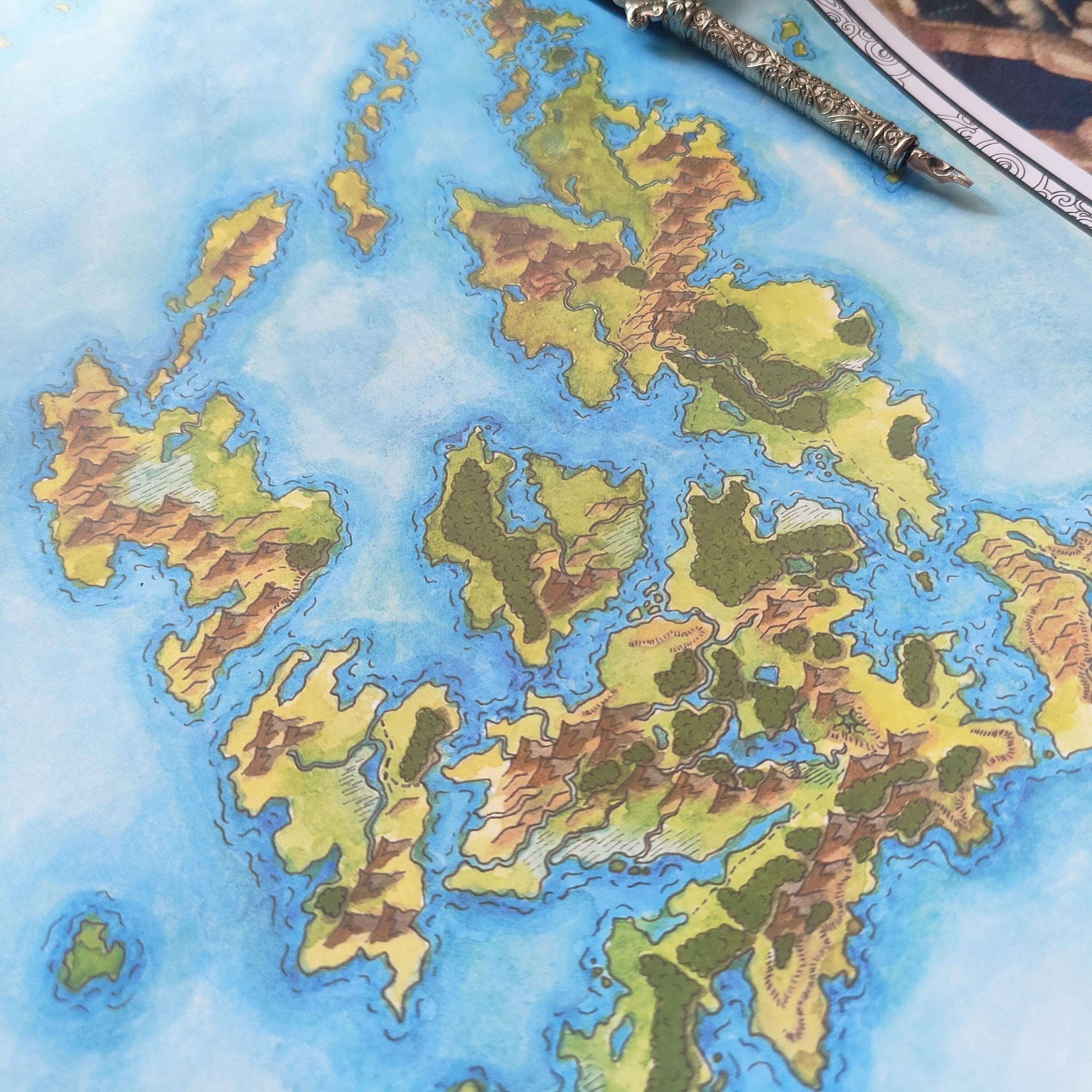 Map of Moonshae Isles forgotten Realms Setting Dnd Map GM Tools Faerûn ...