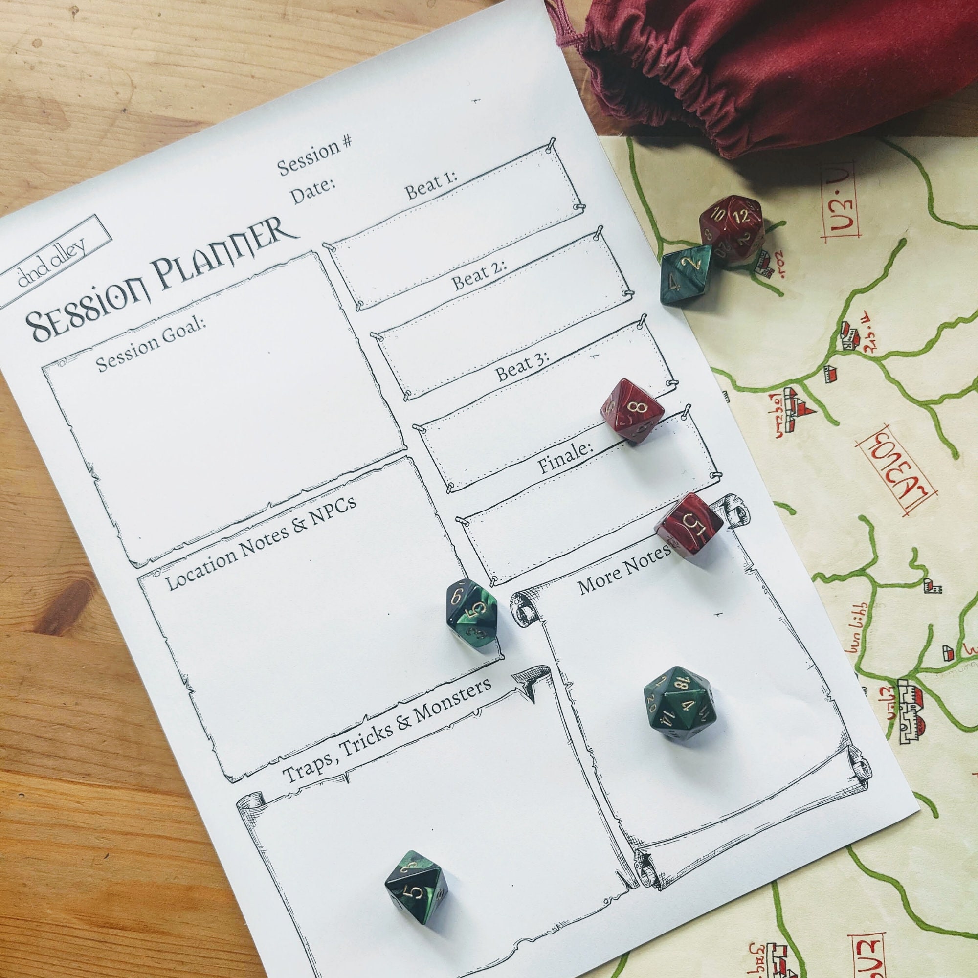 Session Planner for D&D (and Other Rpgs) - Etsy