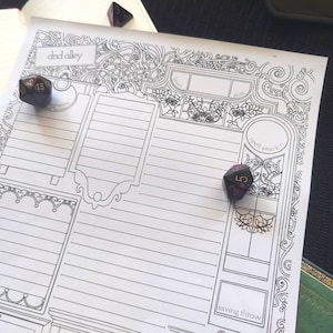 Dnd Character Sheet & Notes Bundle Pack | Magic Academy Theme | Dnd ...