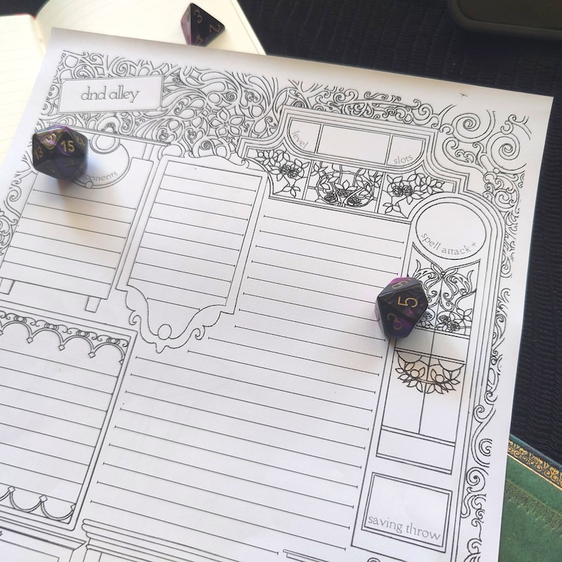Dnd Character Sheet & Notes Bundle Pack | Magic Academy Theme | Dnd ...