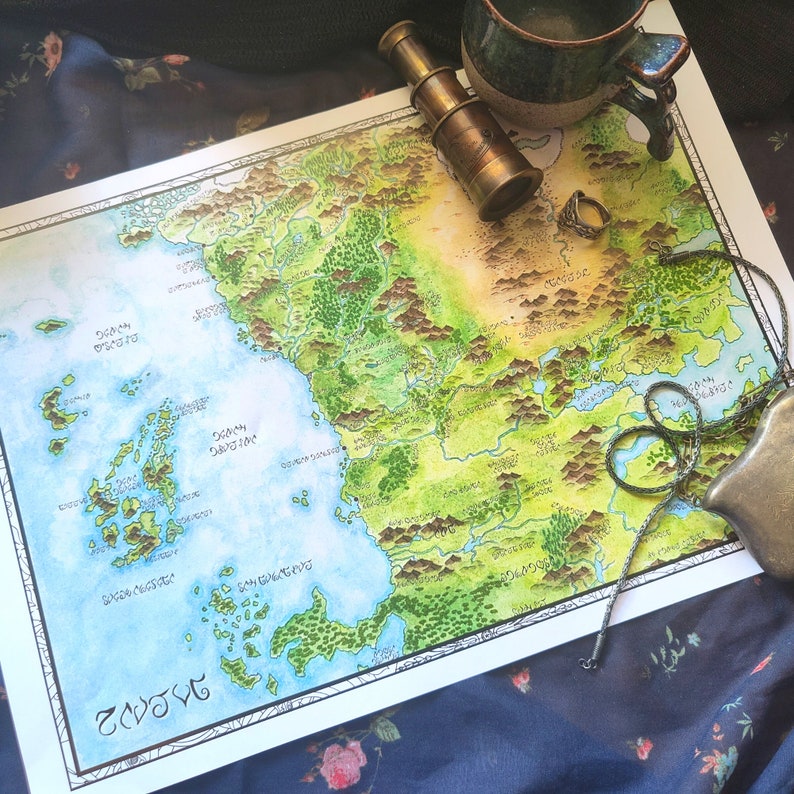 Map of the Sword Coast in Faerûn | Dnd Map | GM Tools - Etsy Australia