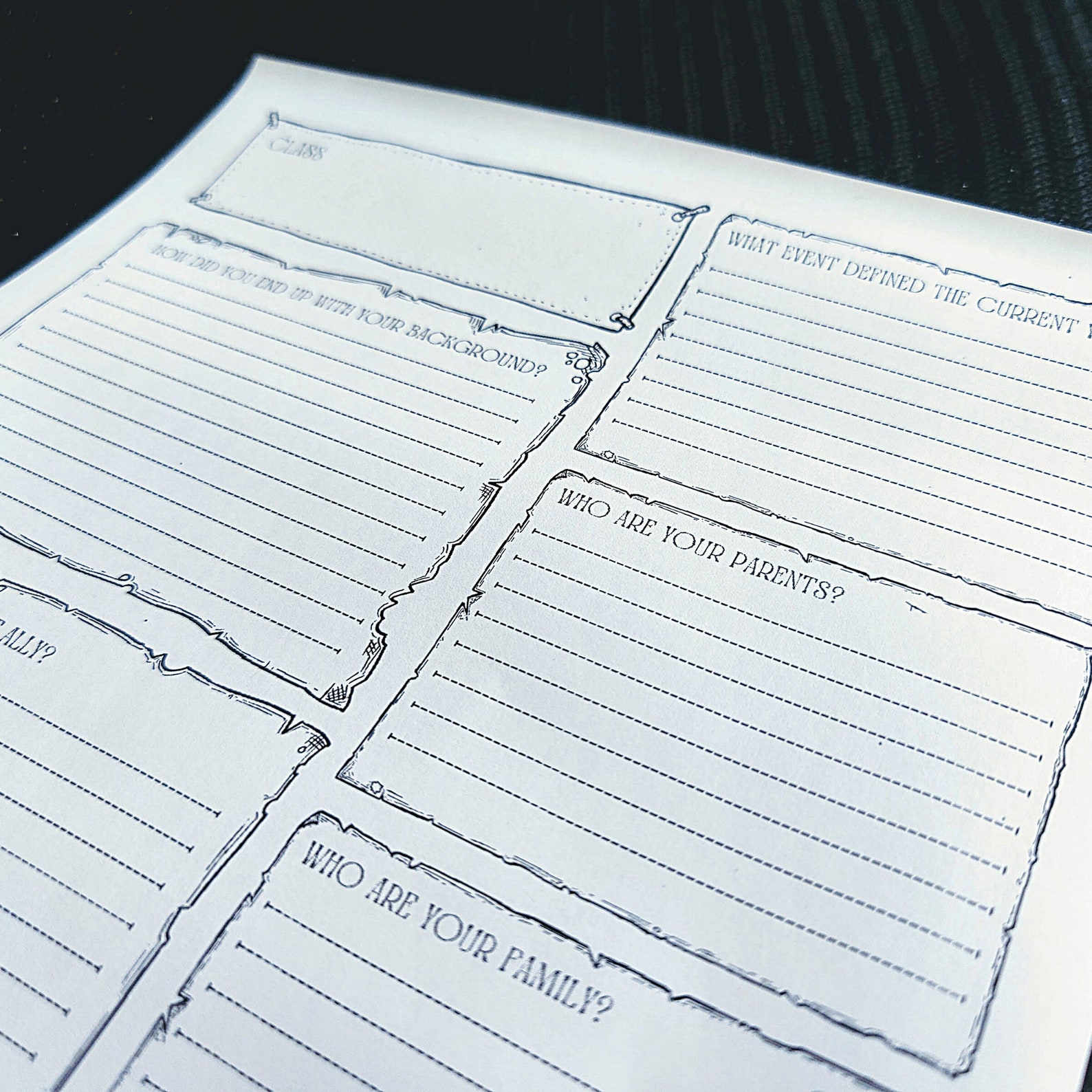Dnd Player Character Sheet & Notes Bundle Pack | Adventure Theme Dnd ...