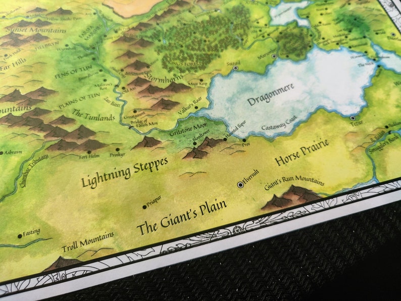 Map of Cormyr forgotten Realms Setting Dnd Map GM Tools - Etsy
