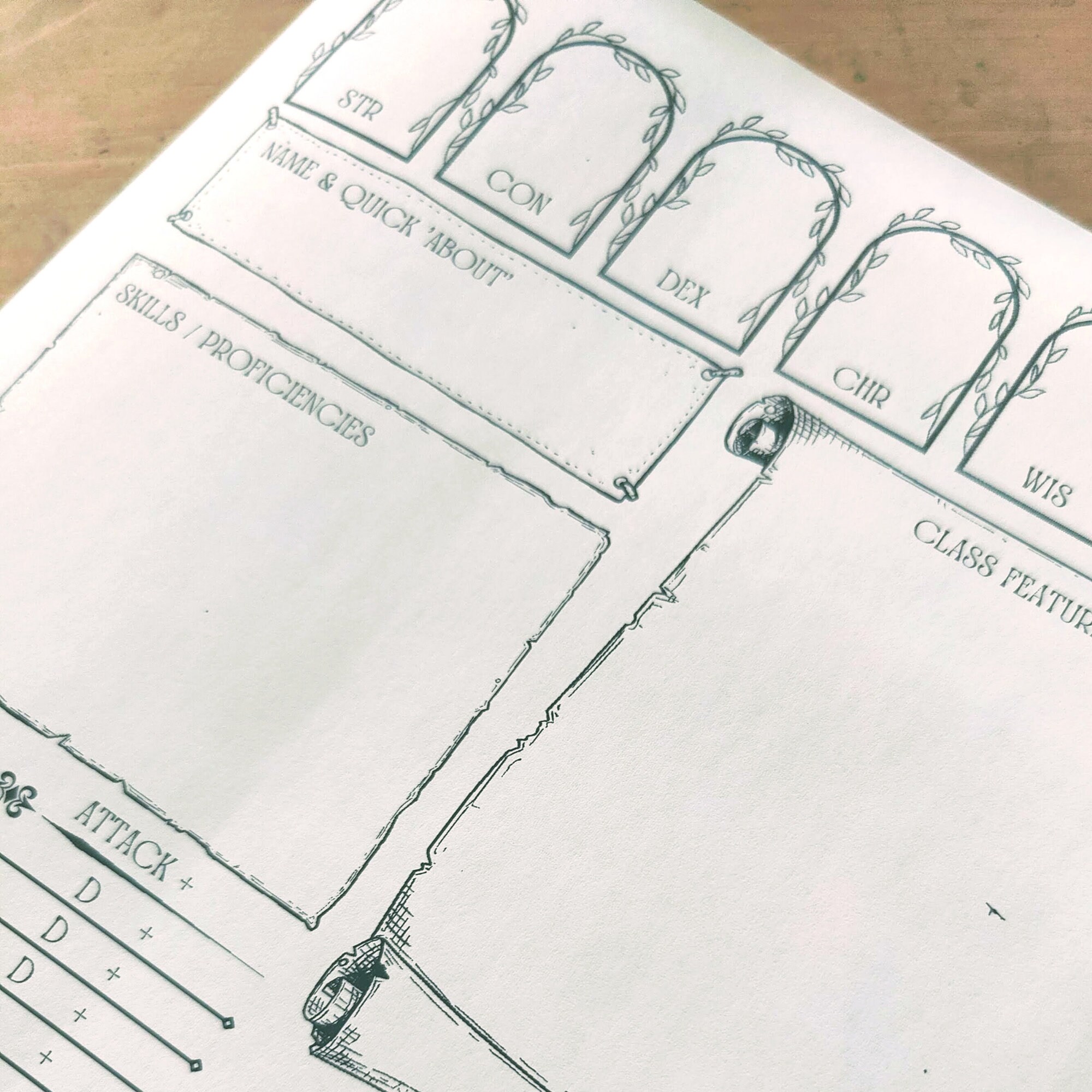 NPC Character Sheet Adventure Theme Dnd Resources - Etsy Australia