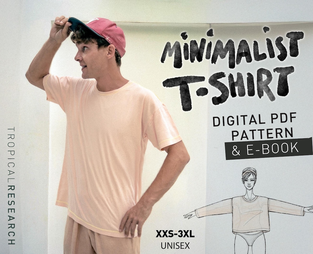 MINIMALIST T-SHIRT - Pdf Indie Sewing Pattern - Oversized - Boxy ...