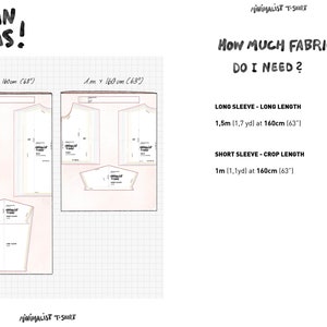 MINIMALIST T-SHIRT - Pdf Indie Sewing Pattern - Oversized - Boxy ...