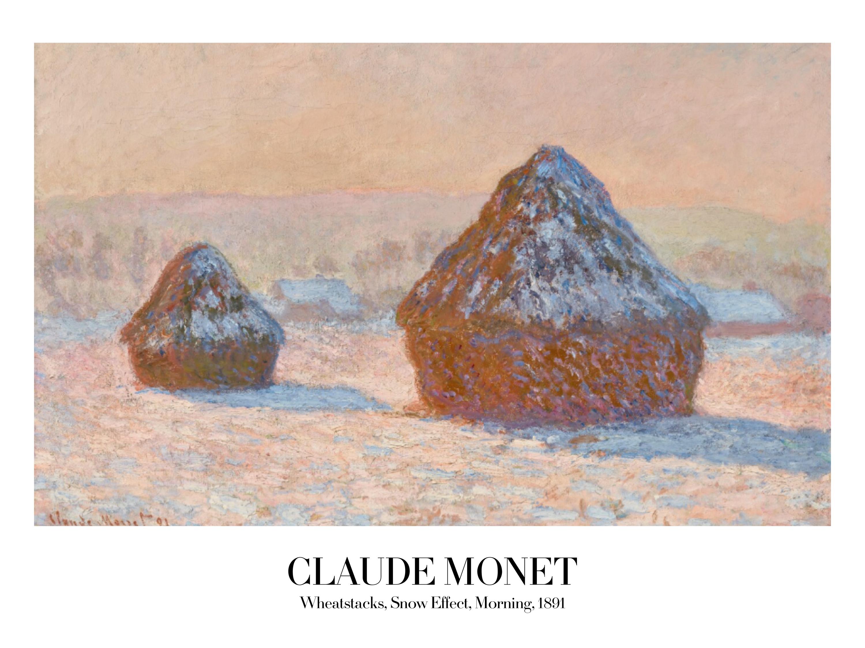 Claude Monet Grainstacks Haystacks Wheatstacks Monet Poster Print ...