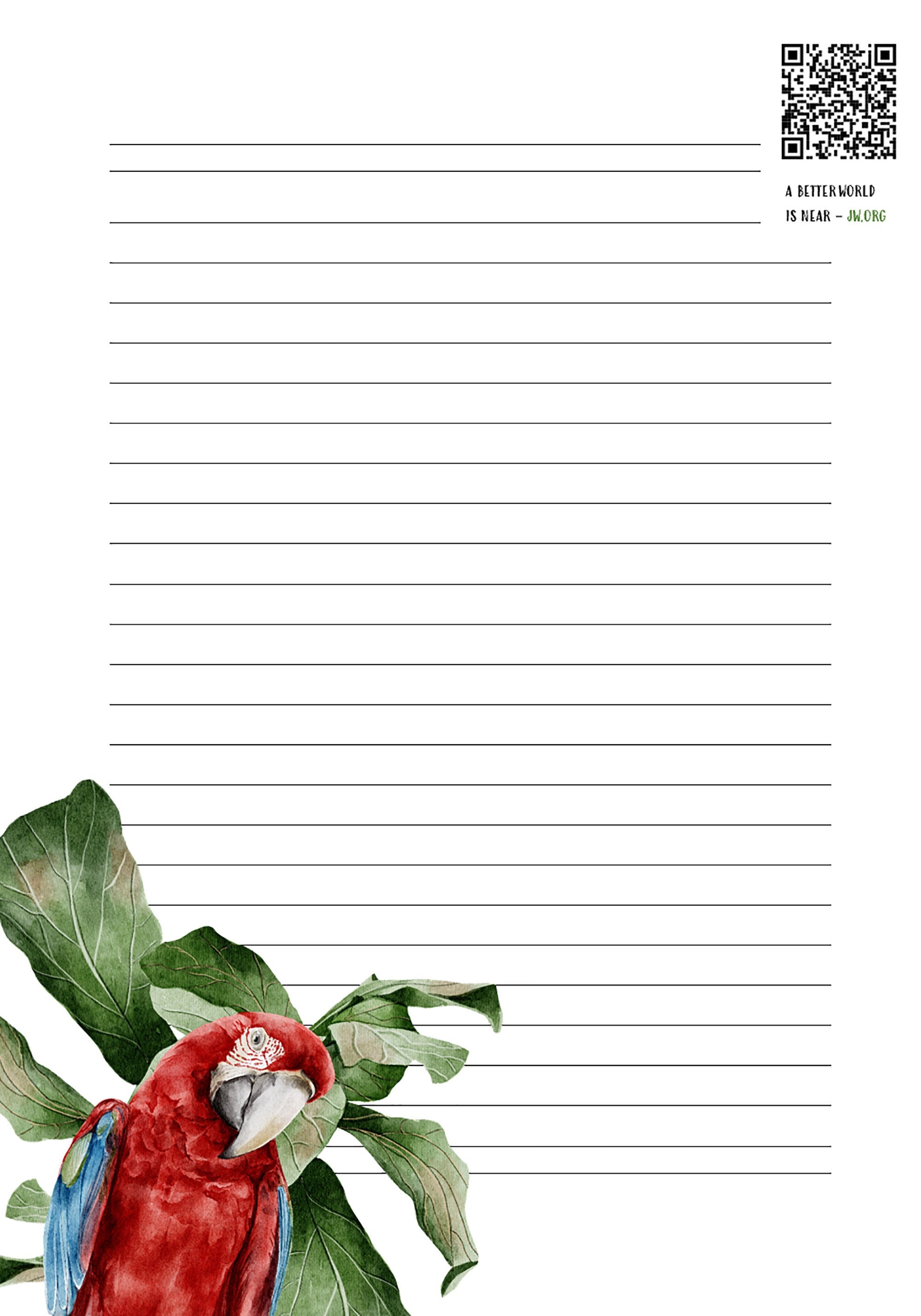 JW Paradise Animals Birds Letter Writing Paper Set Stationary Pioneer ...