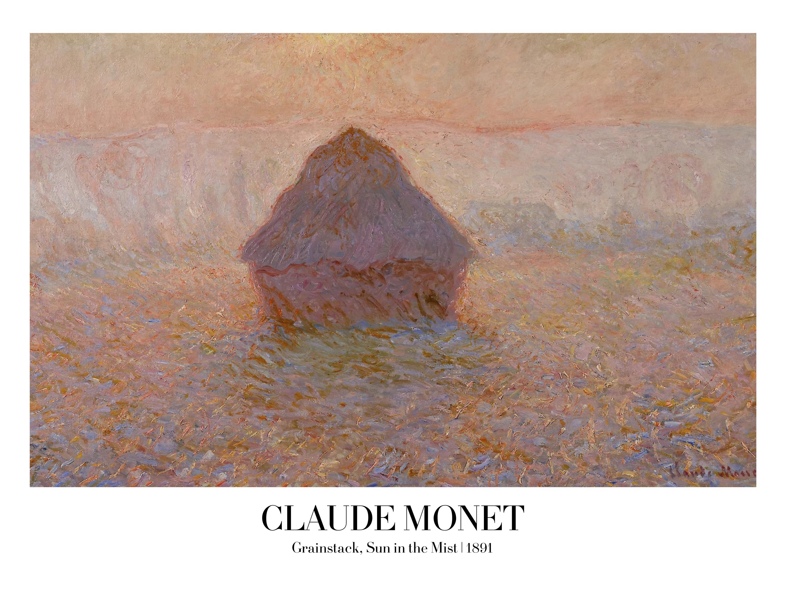 Claude Monet Grainstacks Haystacks Wheatstacks Monet Poster Print ...